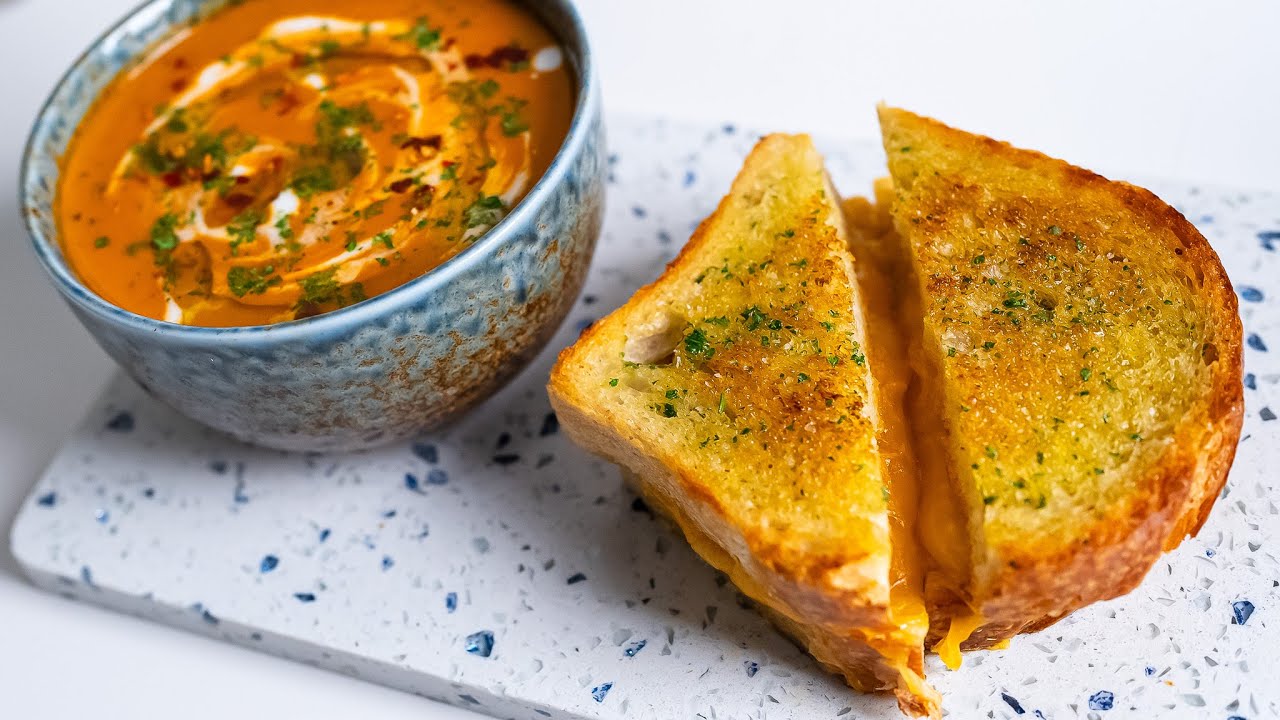 The best way to make grilled cheese & tomato soup