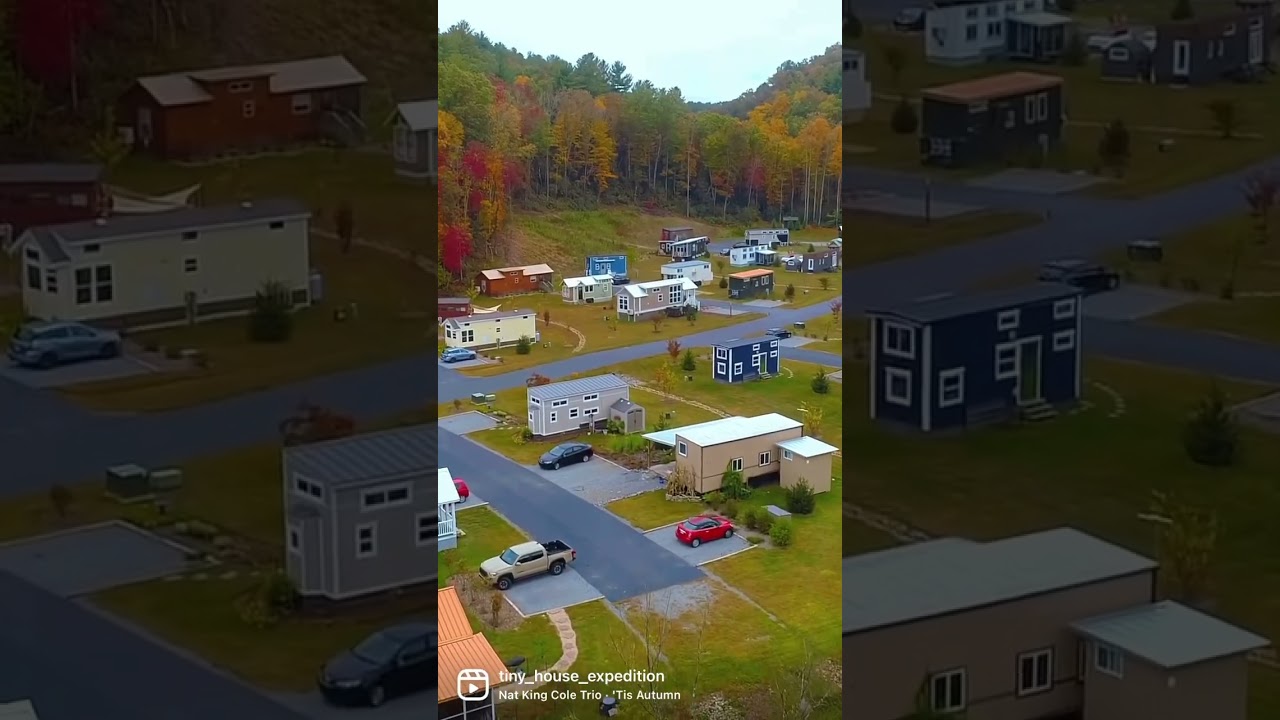Beautiful fall day at Acony Bell Tiny House Village in WNC 🍁🏘 #shorts