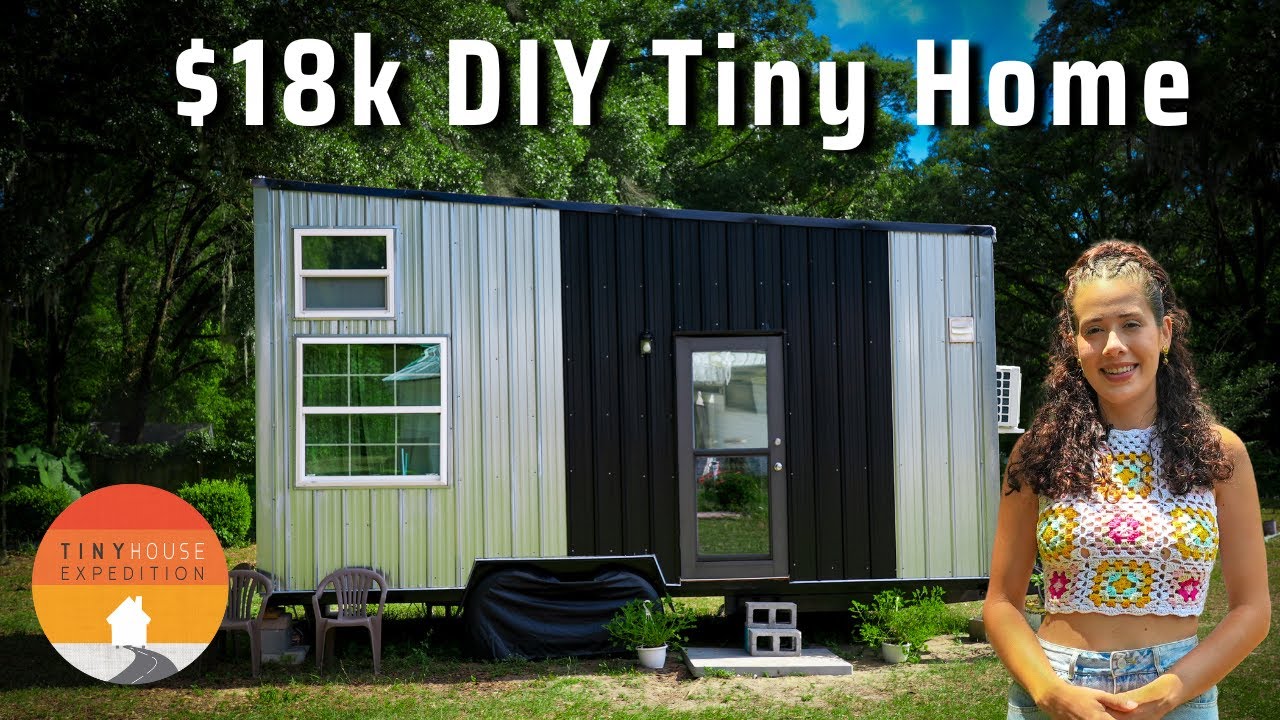 Young woman & dad build $18k tiny house w/ amazing closet!