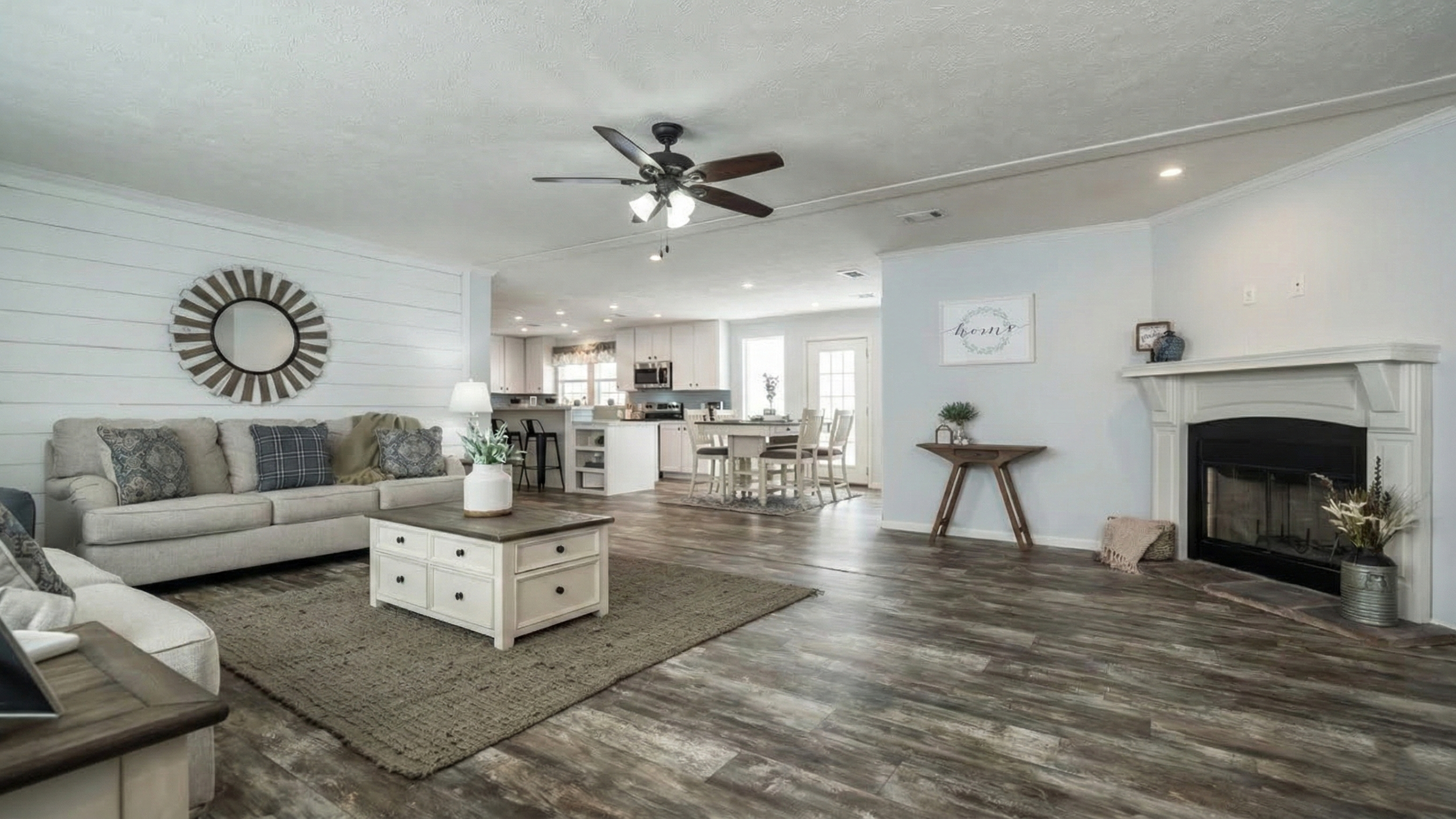 Big, bright, and white - this 4-bedroom mobile home feels like a real house