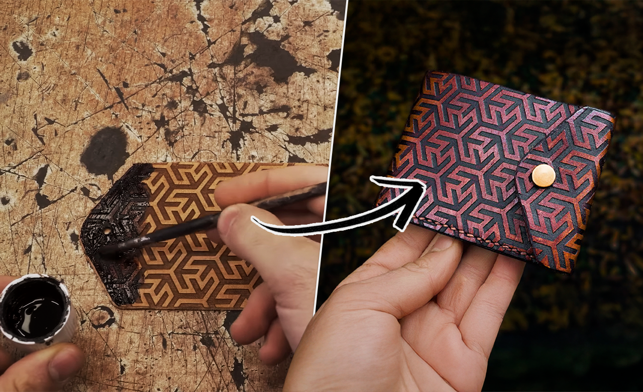 Making a premium leather wallet with a 40W laser engraver