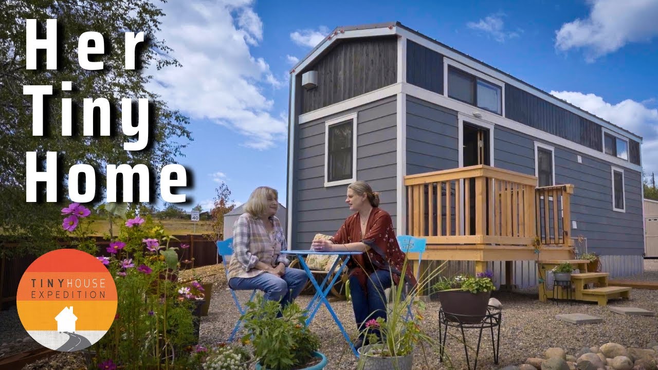 Her tiny house w/ downstairs home office for fresh start post-breakup