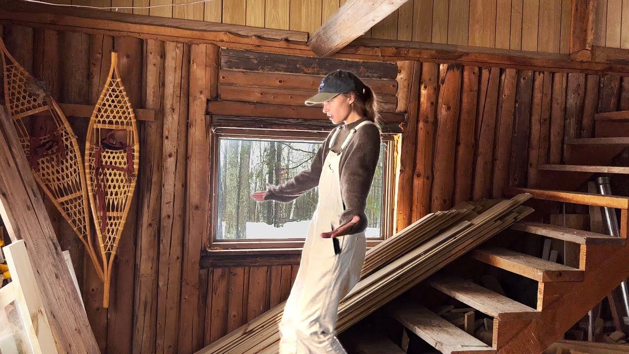Log cabin loft transformation: From empty shell to cozy retreat