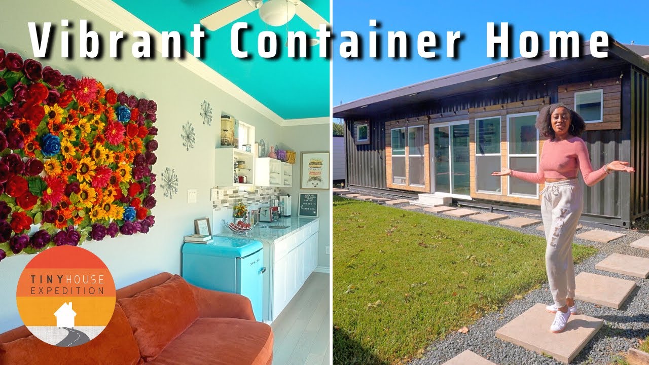 Transforming a container into a colorful she shed