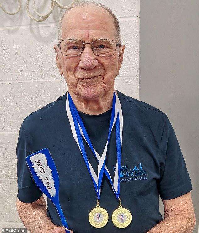 Great-grandfather, 91, wins gold in trampolining and will do '100 ...