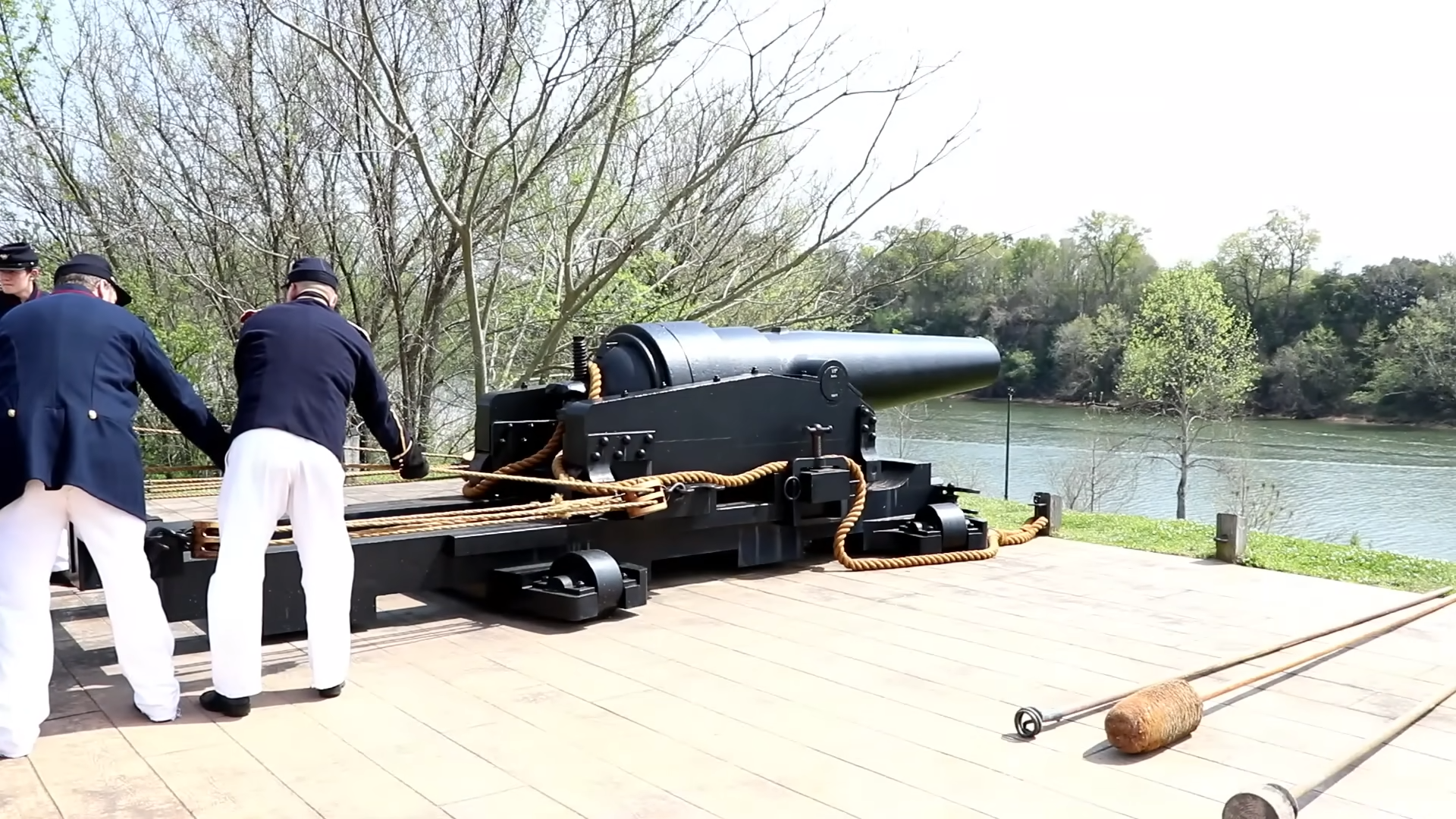 We fired a real Civil War cannon built in 1865