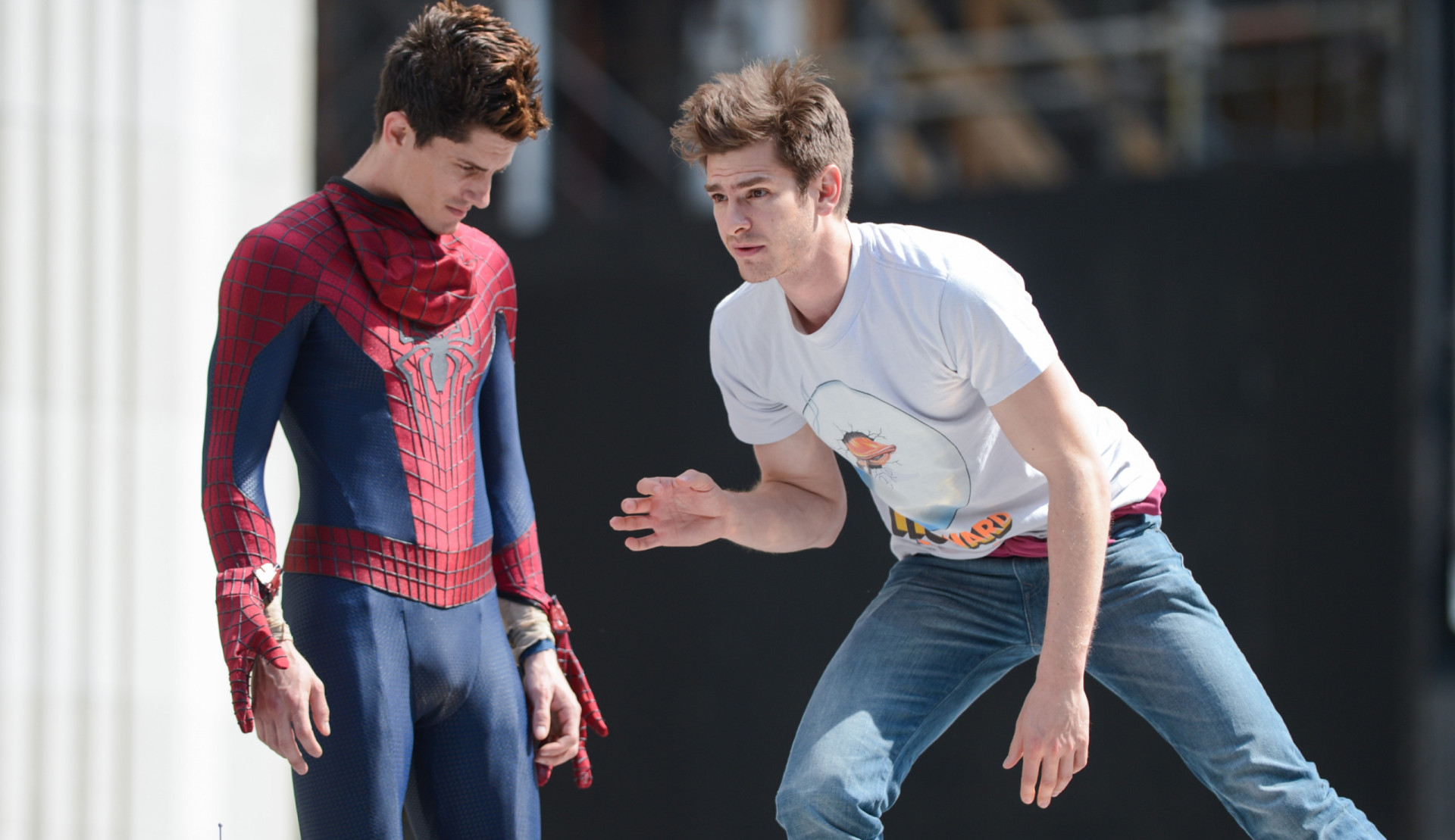 Hollywood stars with their stunt doubles and stand-ins