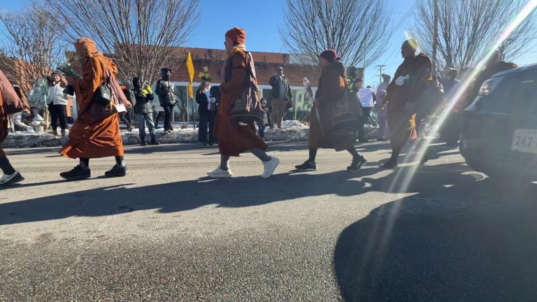 Buddhist monks reach Richmond on 100th day of walk for peace