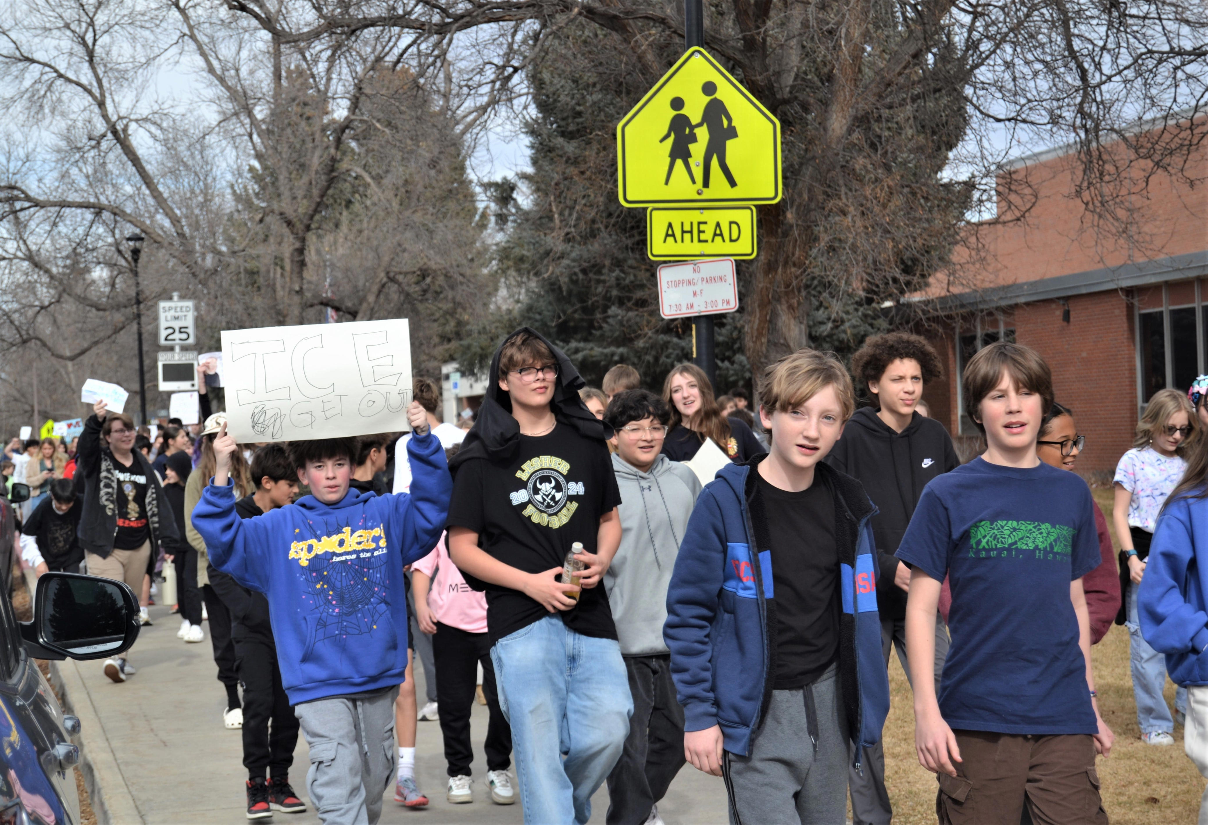 Hundreds of students at Fort Collins schools join anti-ICE protests