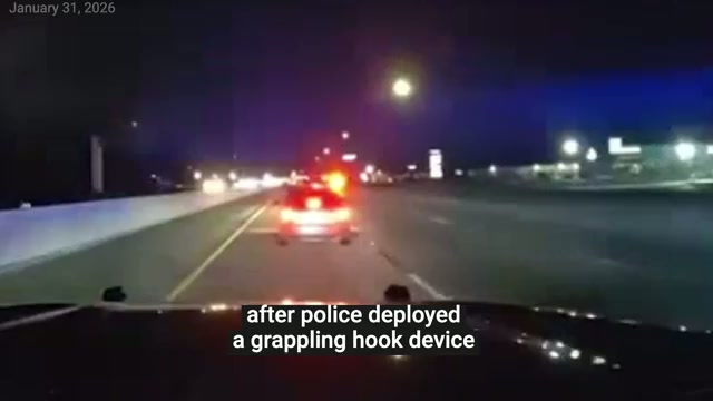 Police use Batman-style grappling hook to snare speeding motorist