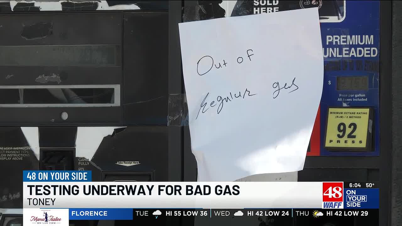 Testing underway for bad gas at Toney gas station