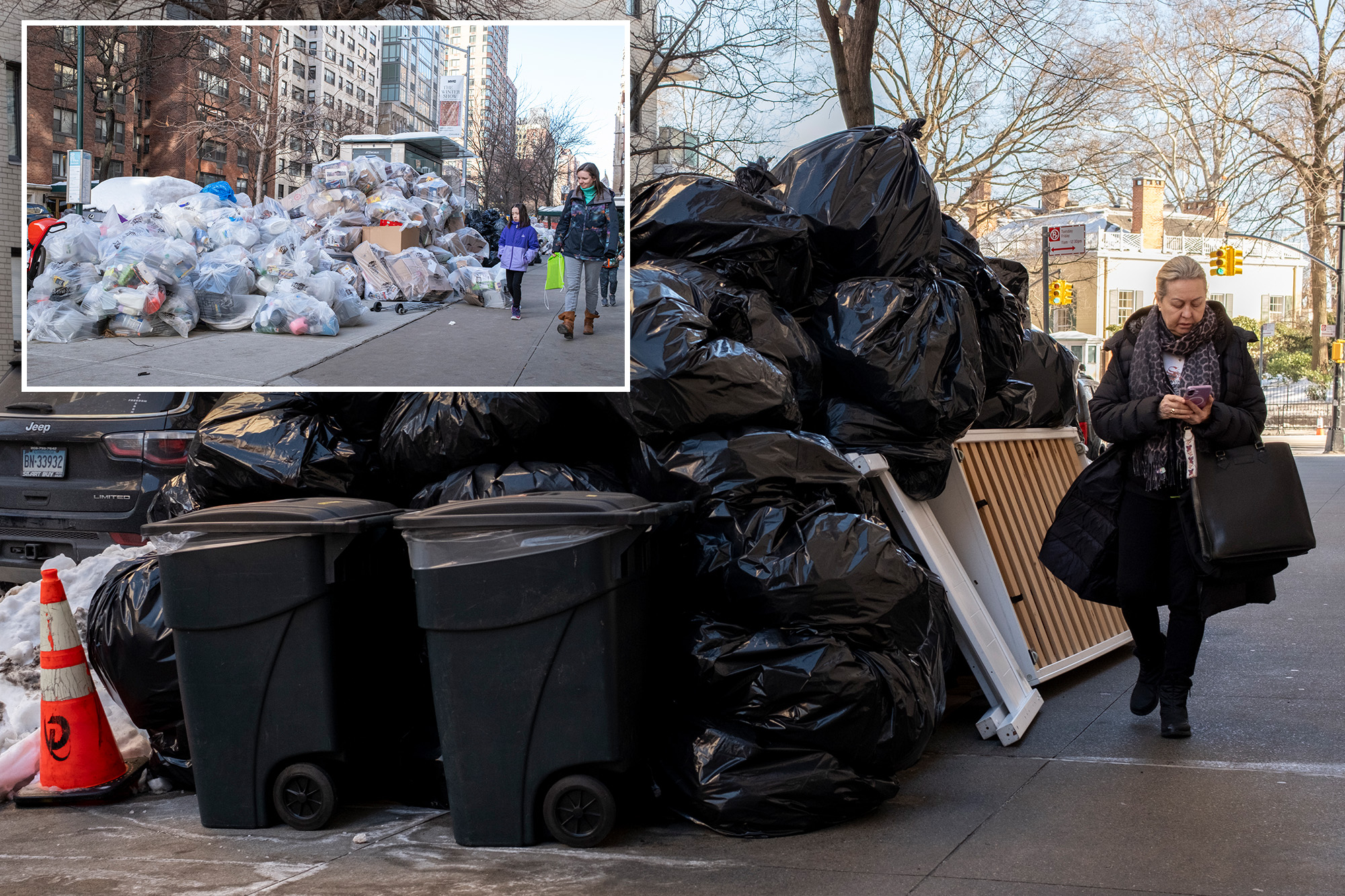 NYC trash mountains pile up – including around Gracie Mansion – as ...