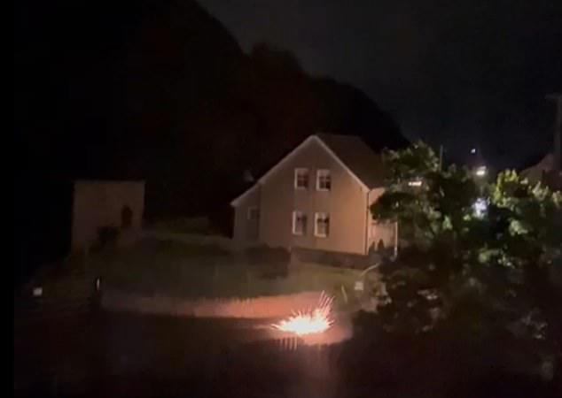 Forth Bridge fireball horror as burning debris plunges into village streets