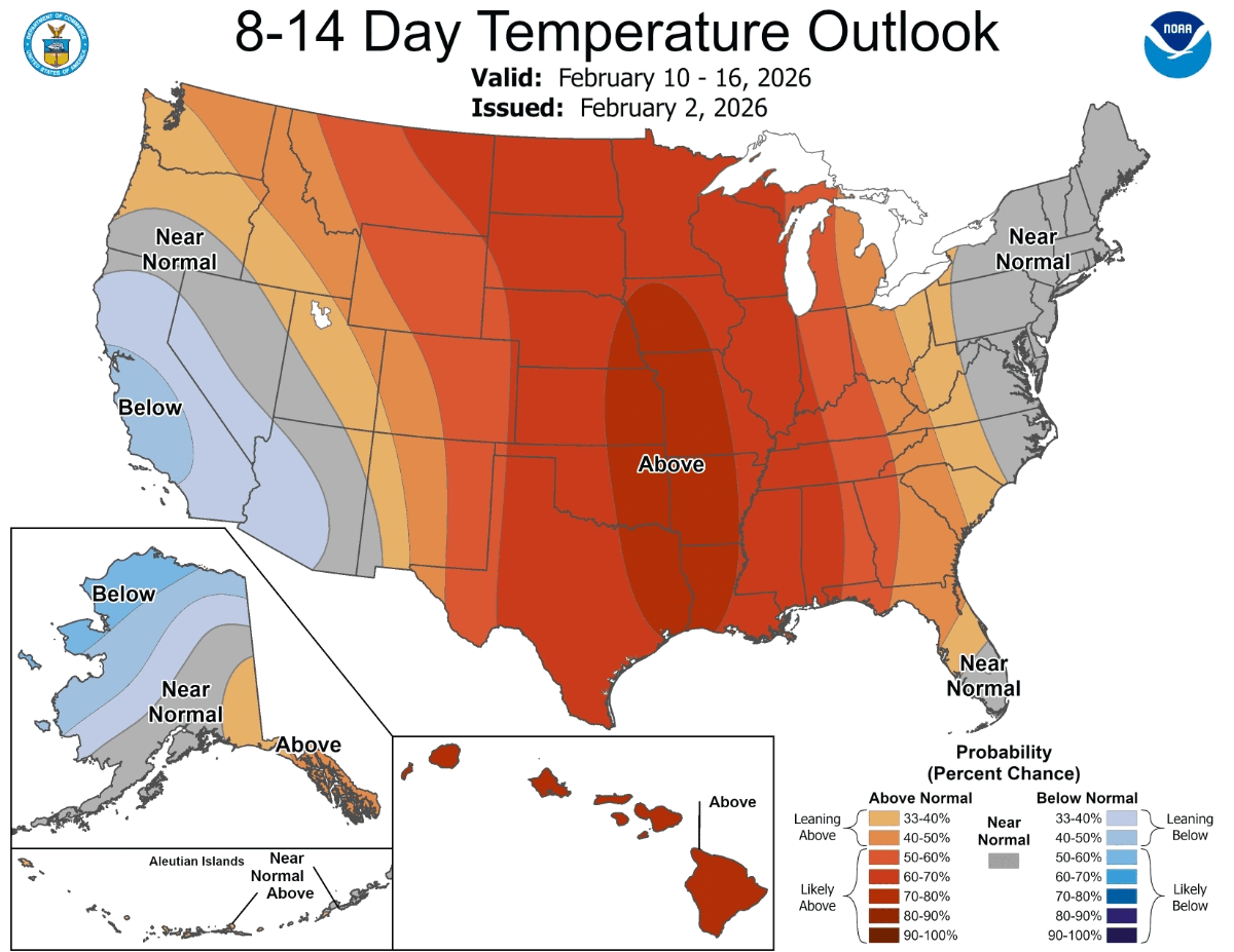 February thaw? Warmer-than-normal temps on the way