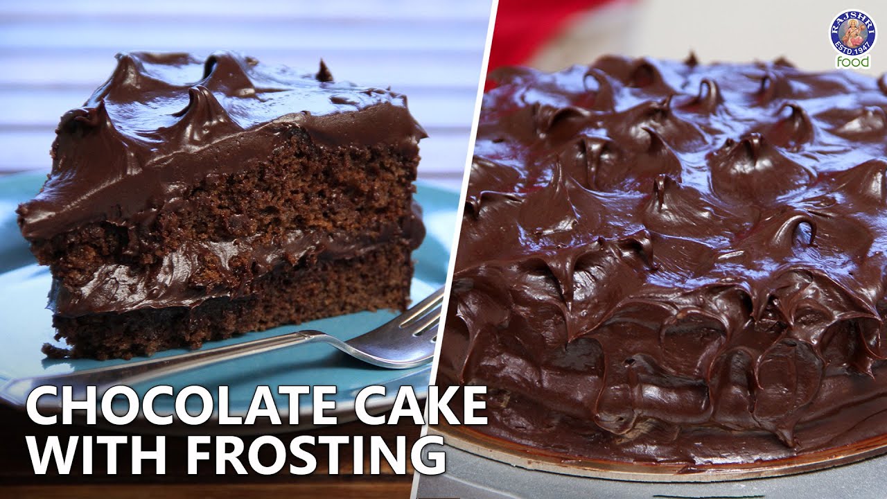 Easy eggless chocolate cake with frosting