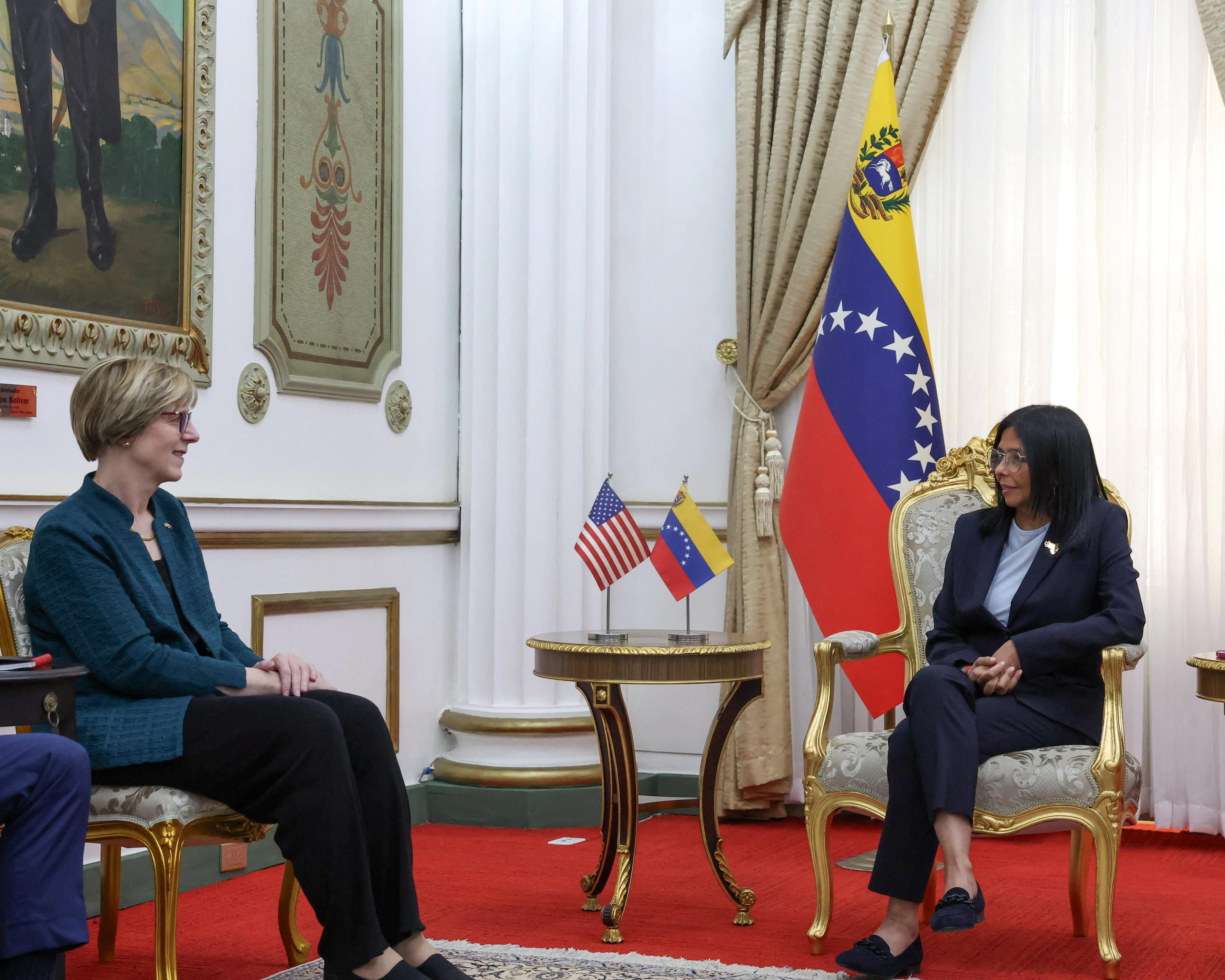 Venezuela's interim president meets US envoy as diplomatic ties resume
