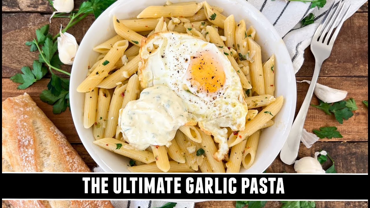 Garlic pasta with eggs & aioli | Insanely delicious & easy to make