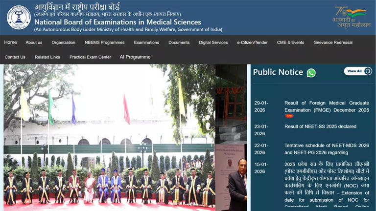 NEET SS 2025 scorecard out on natboard.edu.in, steps to download and ...