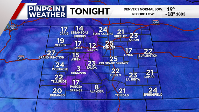 Denver weather: Snow chances and cooler Tuesday