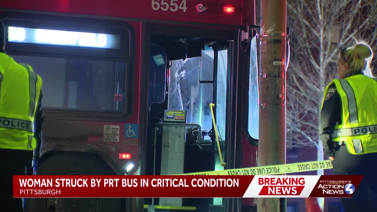 Person in critical condition after being struck by PRT bus in Pittsburgh