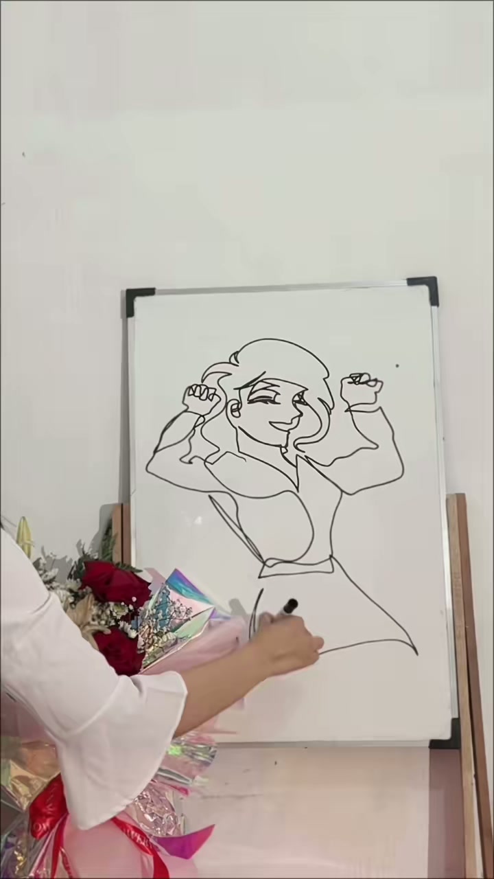 Dance challenge kreatif dengan one line drawing, tren seni unik yang ...