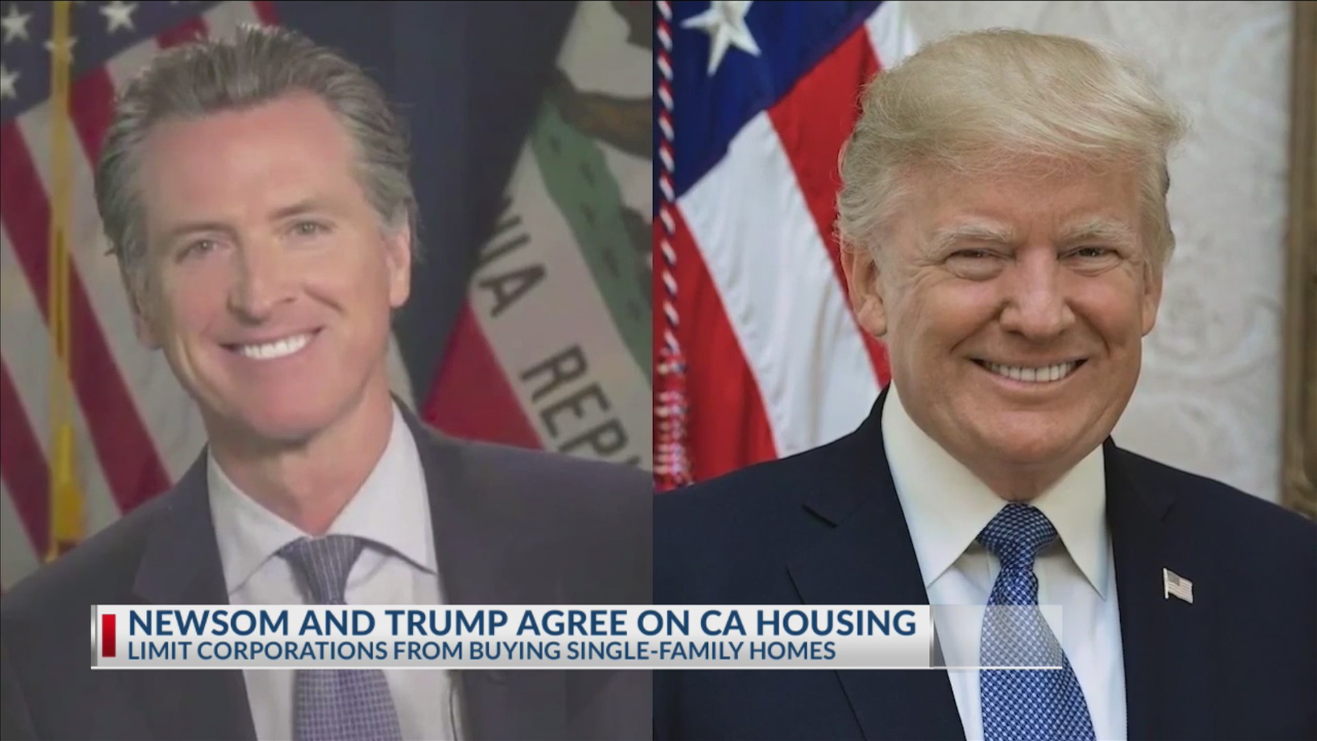 Newsom and Trump agree on CA housing issue