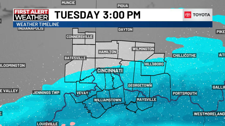 First Alert Weather Days: Timeline for snow Tuesday