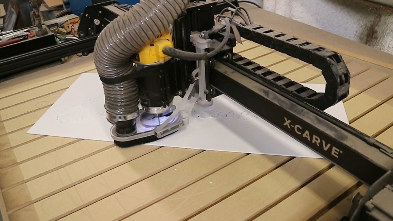 CNC carving a Googie sign