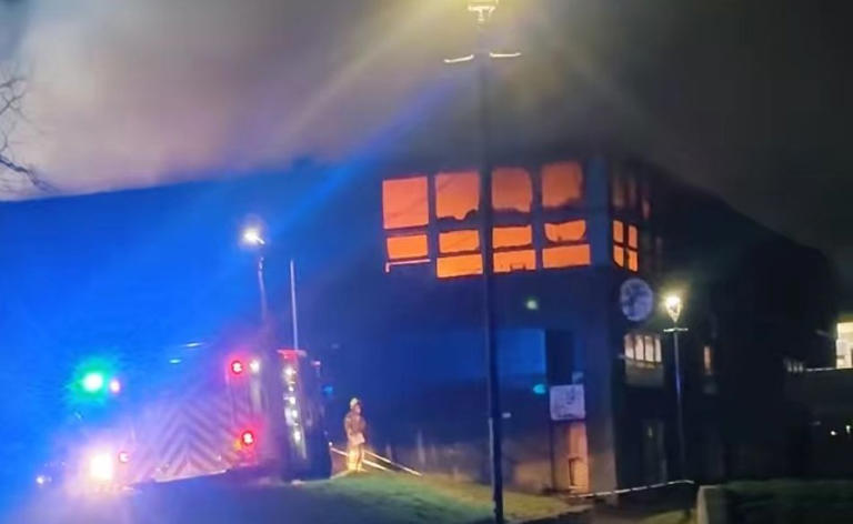 Irvine fire: Huge blaze at Celtic supporters club being treated as ...