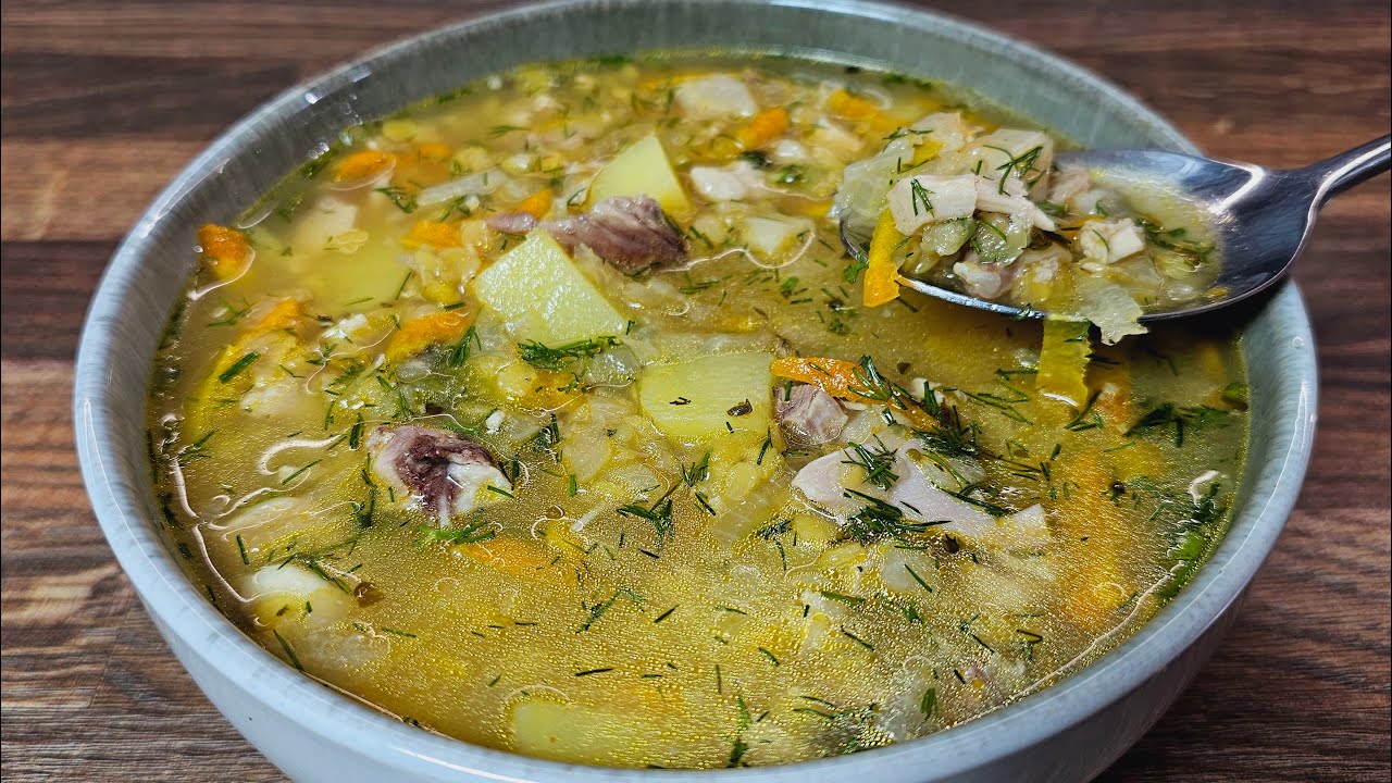 Chicken soup with lentils! So delicious you’ll be licking your fingers ...