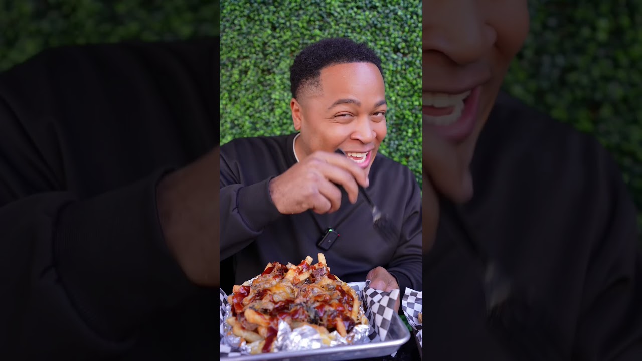 We tried a BBQ chili cheese hot link in Inglewood #foodie #foodvlog # ...