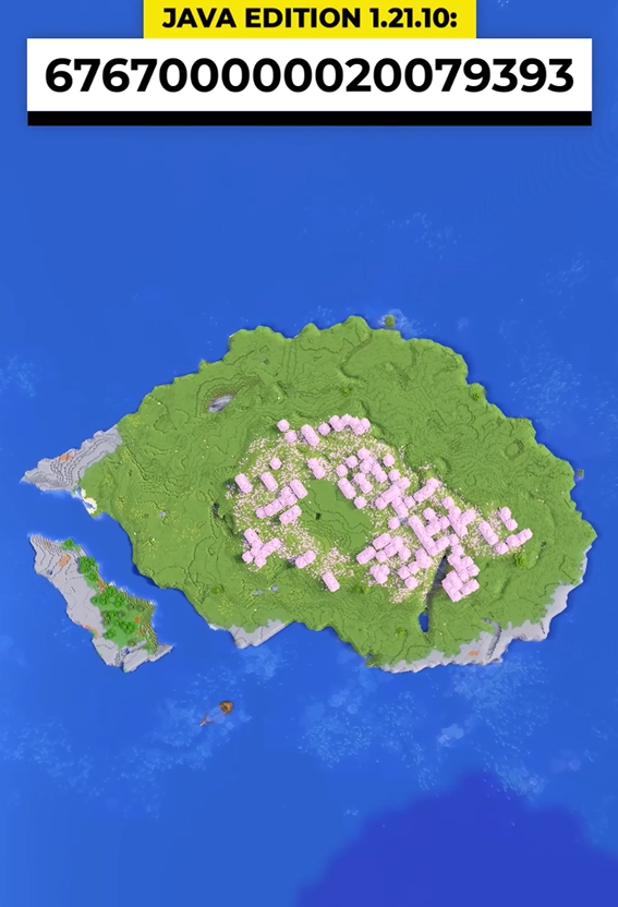 Minecraft cherry grove island seed | Explore a beautiful cherry biome