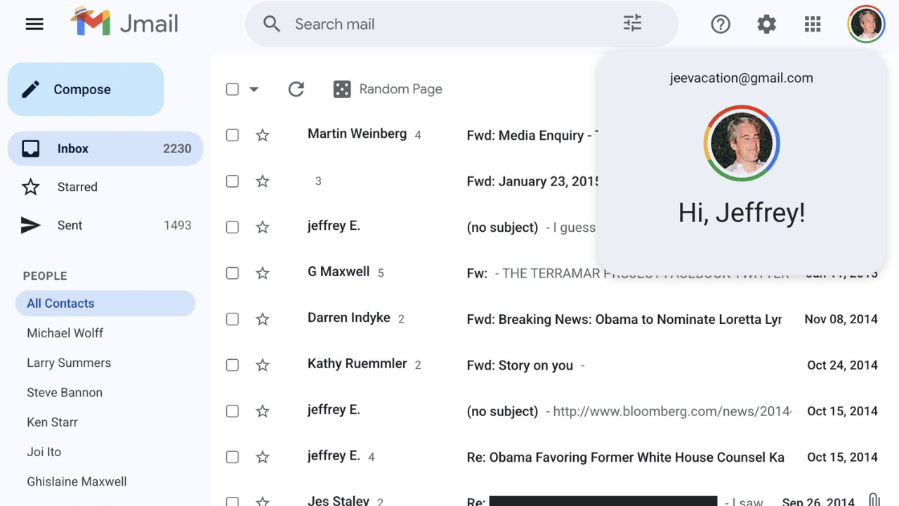 Epstein Files go digital: New Jmail tool lets users browse Jeffrey ...