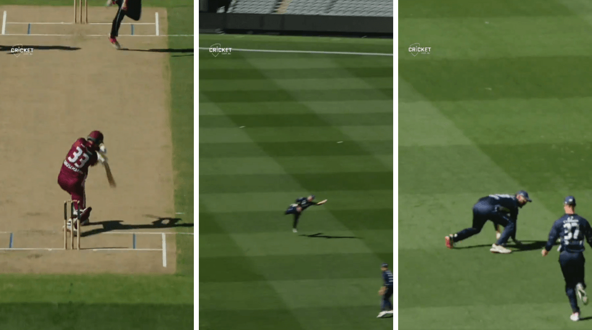 Watch: Tom Rogers pulled a one handed 'screamer' dismissing Labuschagne ...