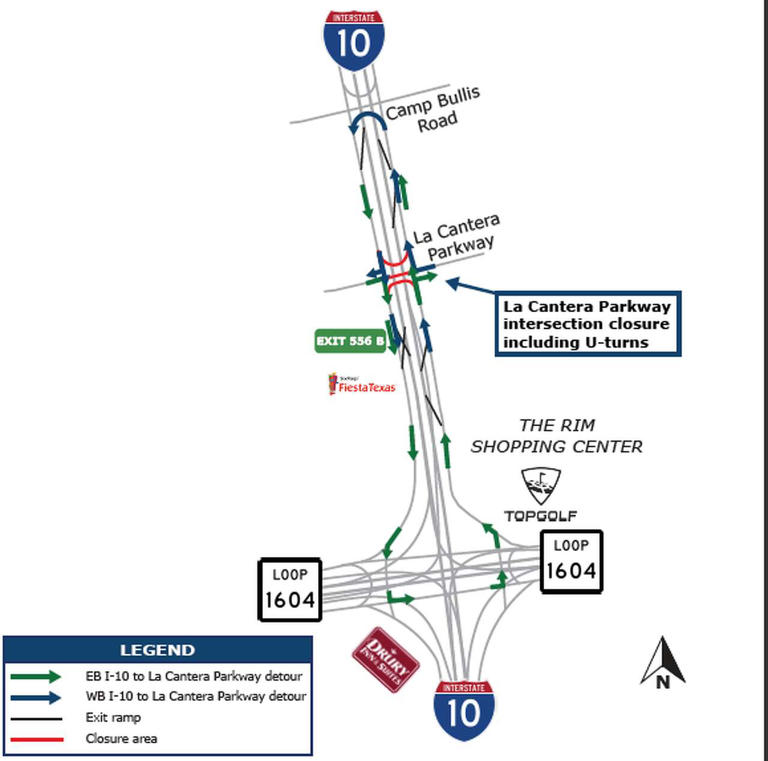 TxDOT warns of major week-long closure on Loop 1604 underway right now