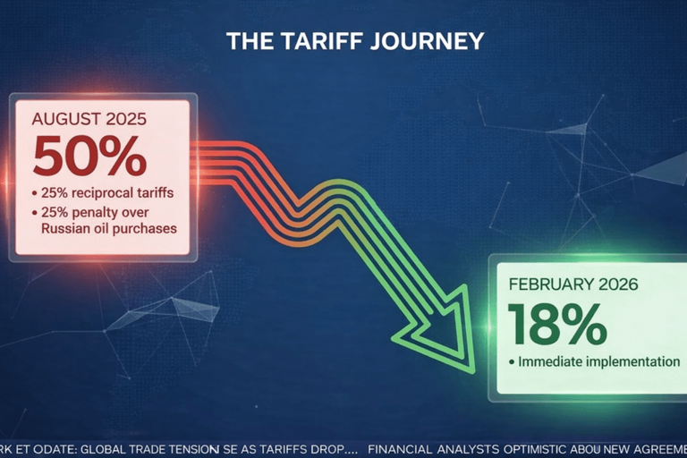 India-US trade deal explained in visuals: How tariffs fell from 50% to 18%