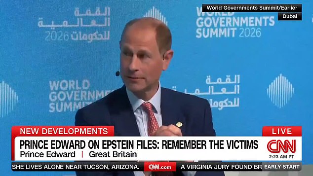 Prince Edward becomes first royal to speak out on Epstein scandal