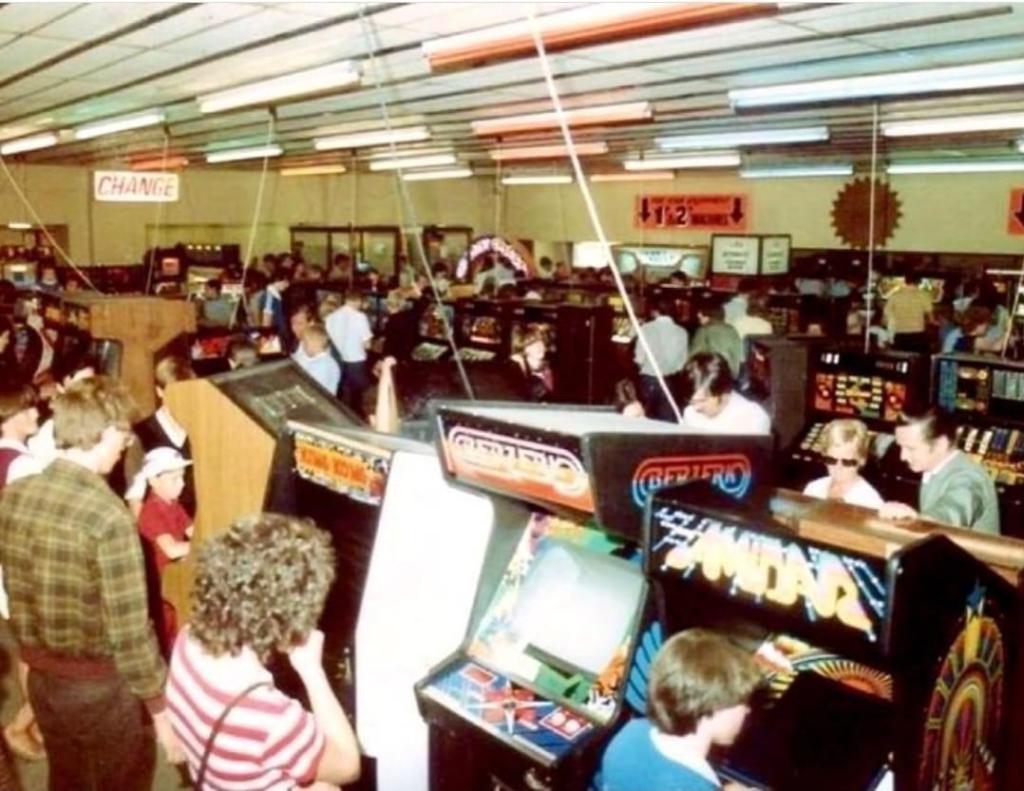 Photos of the arcade at its peak in the 1980s