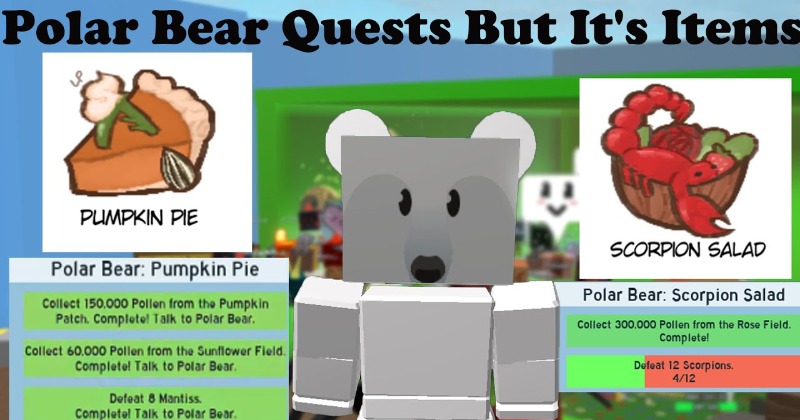 Bee Swarm Simulator polar bear guide: All quests, rewards, and locations