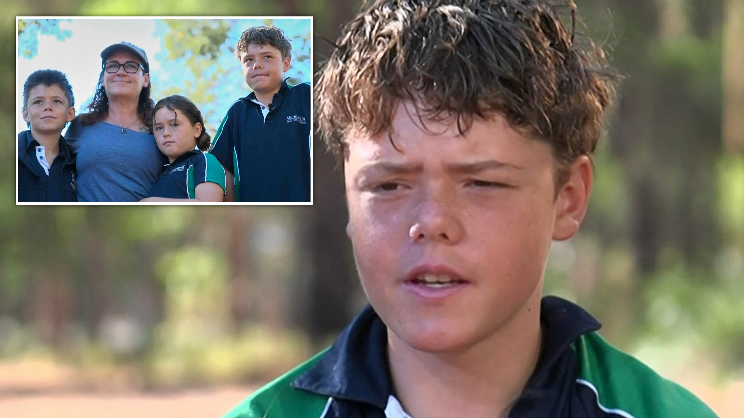 Boy swims for four hours to save his family who were swept out to sea