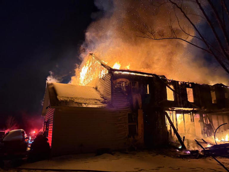 Part of Frederick County home collapsed during fire, 5 taken to hospital