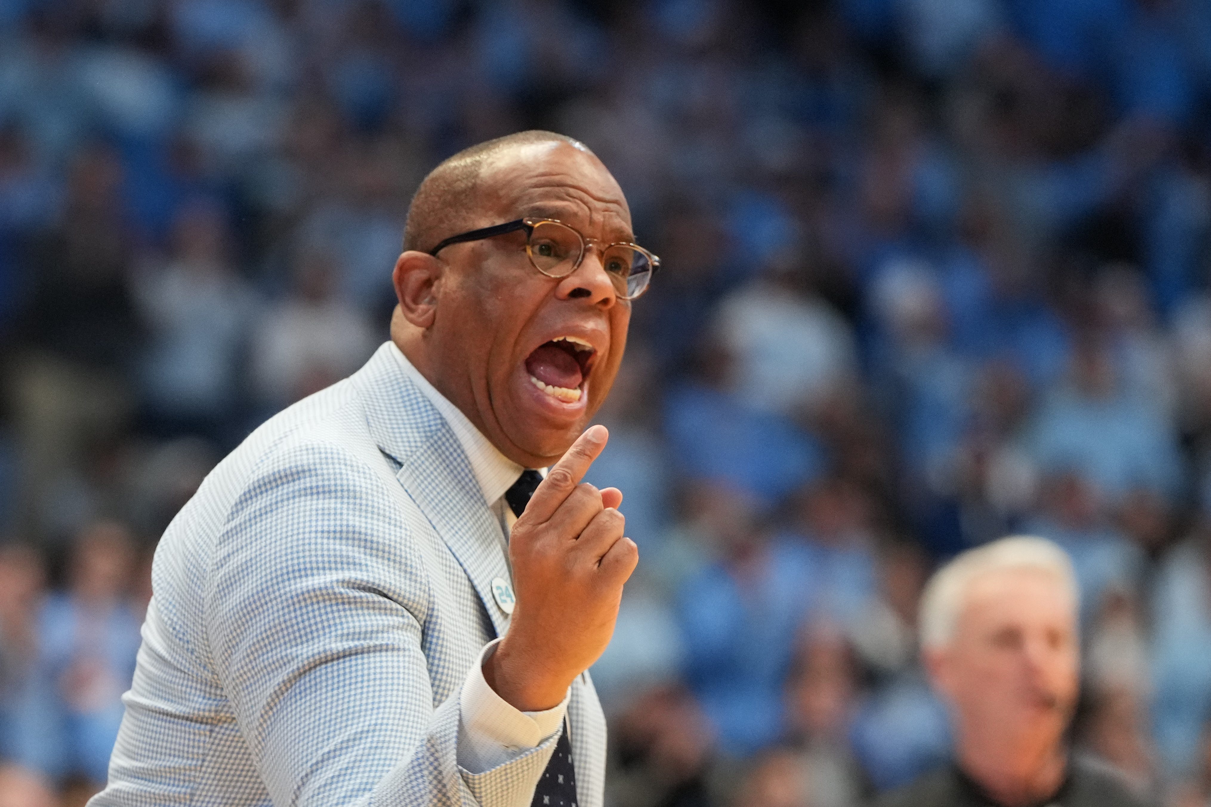 UNC basketball coach Hubert Davis talks court-storming, Henri Veesaar ...