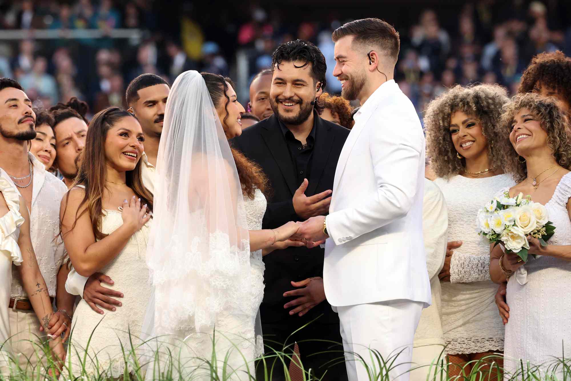 Meet the real couple who got married during Bad Bunny’s Super Bowl ...