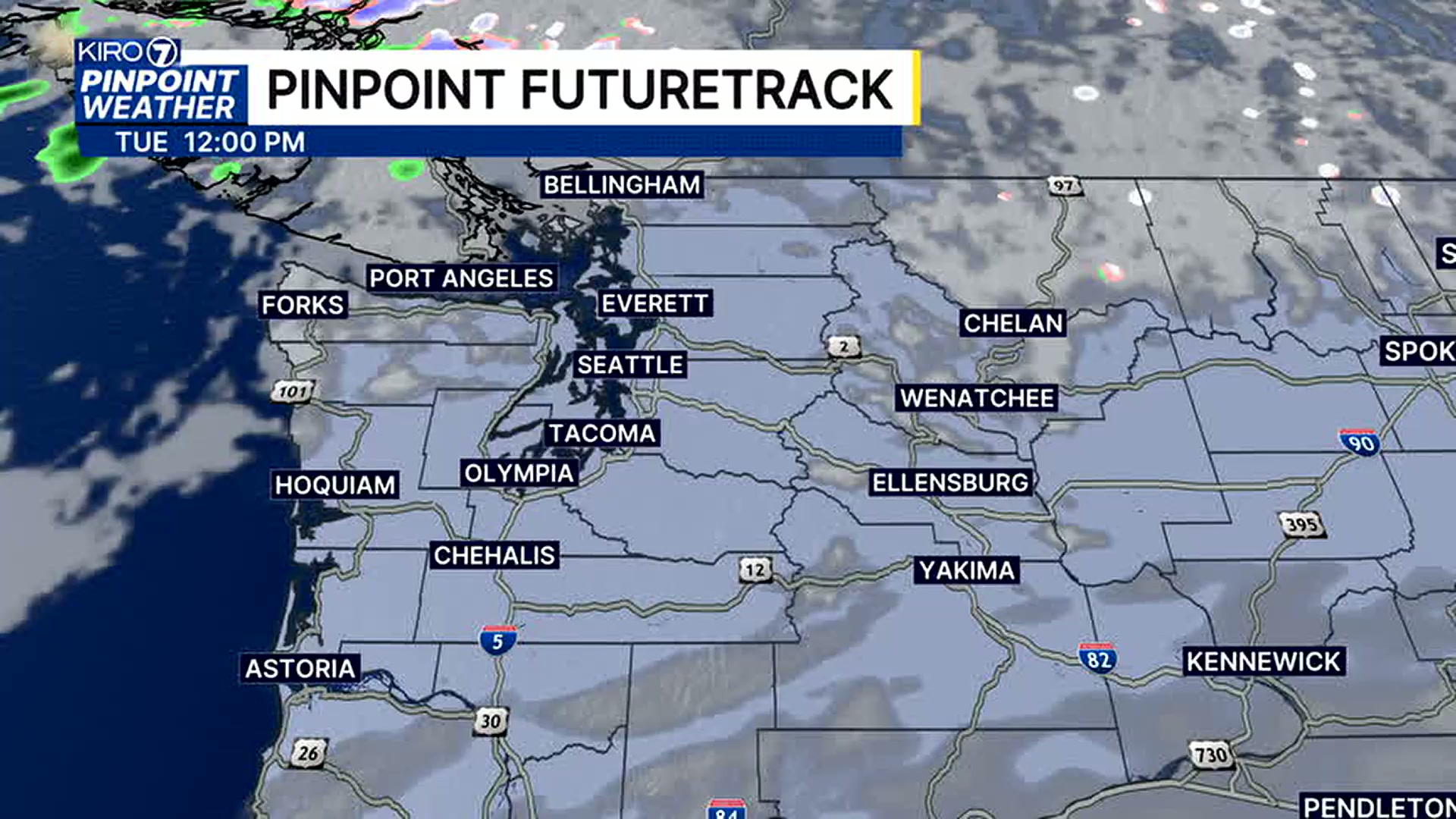 Forecast for Monday noon Feb 9