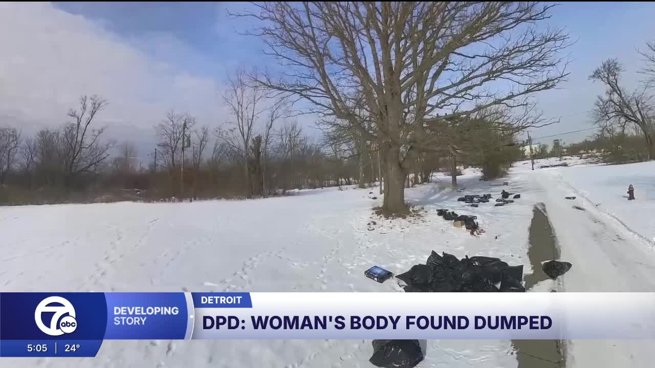 Woman's body found wrapped in garbage bag on Detroit's east side