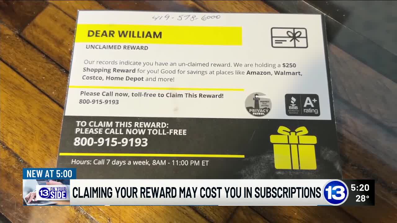 Claiming your reward may cost you in subscriptions