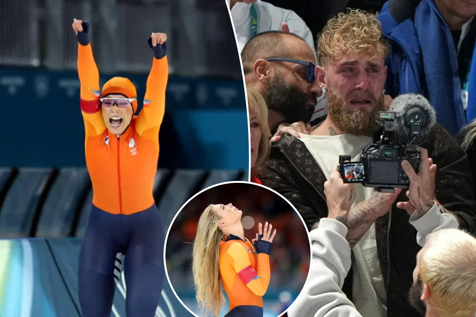 Jutta Leerdam wins gold, breaks Olympic record with fiancé Jake Paul ...