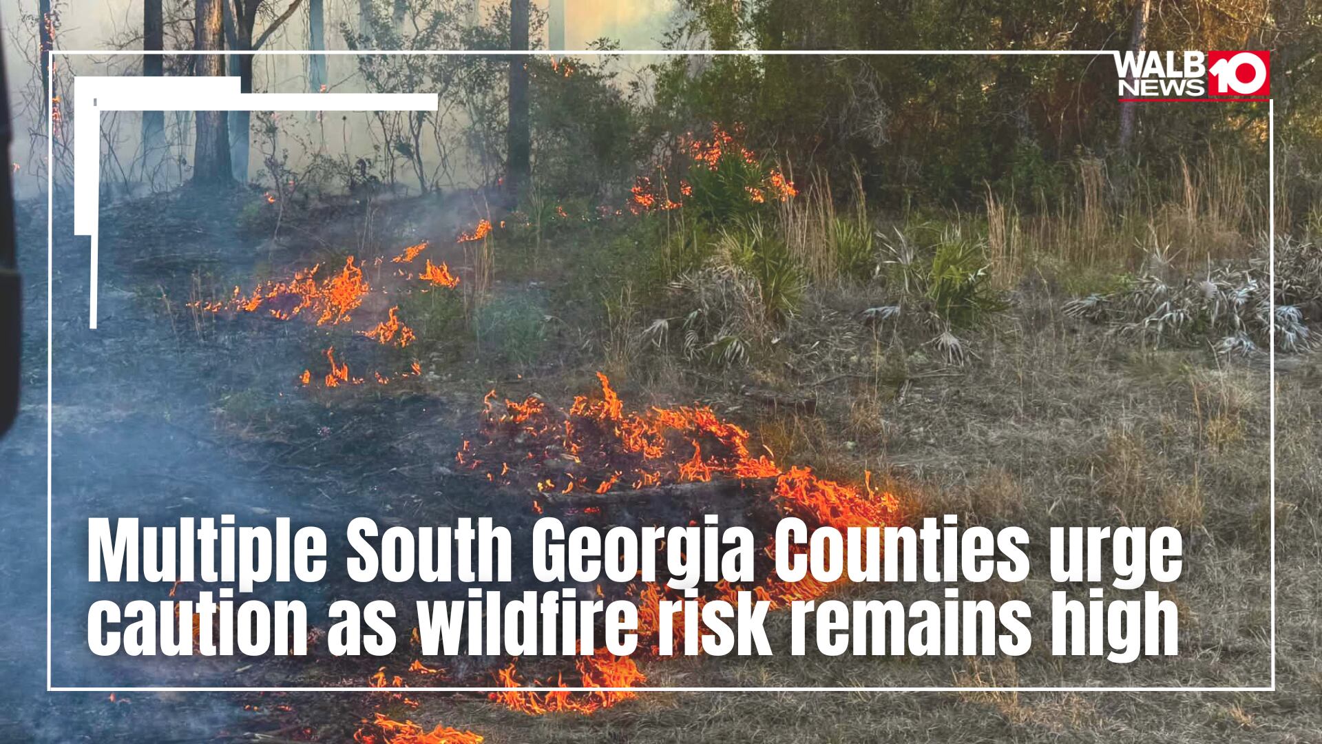 Multiple South Georgia counties urge caution as wildfire risk remains high