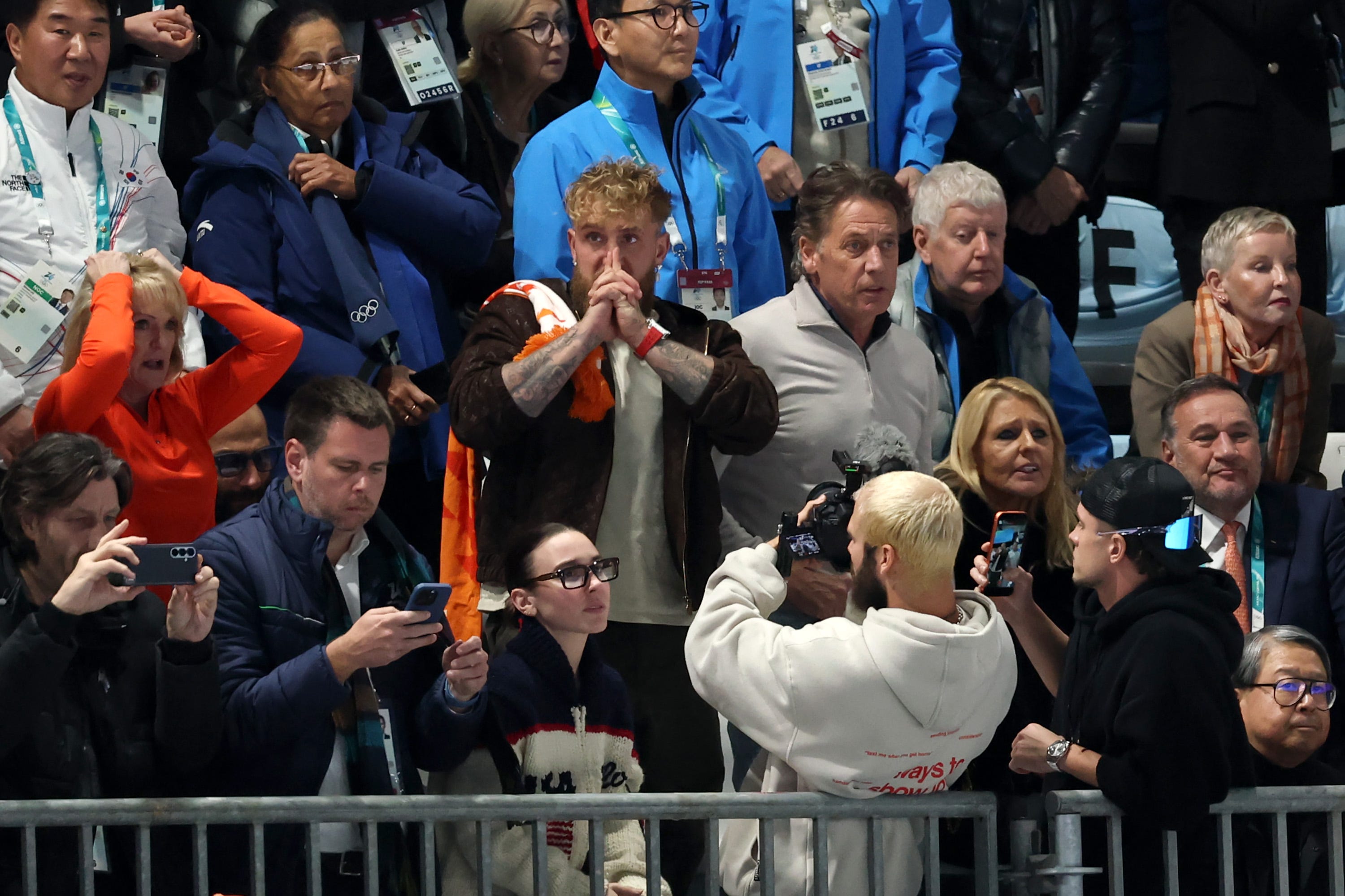 Jake Paul tearfully celebrates fiancee Jutta Leerdam's Olympic gold