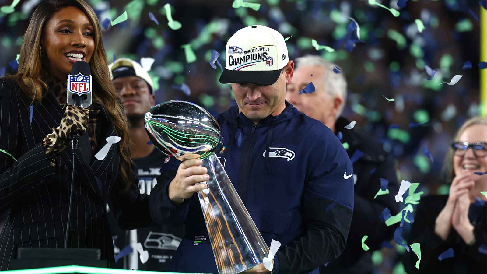The Georgia connection between Seahawks’ Mike Macdonald and Maria Taylor